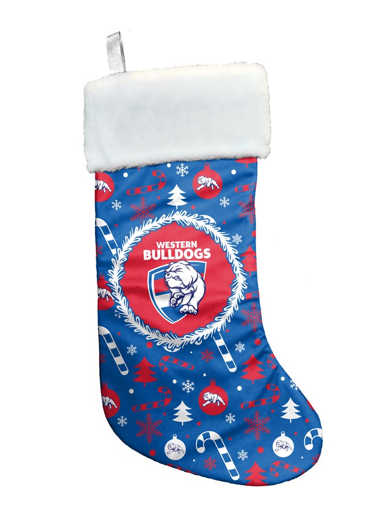AFL Western Bulldogs Christmas Stocking Sock Gift - Xmas Santa Hanging ...