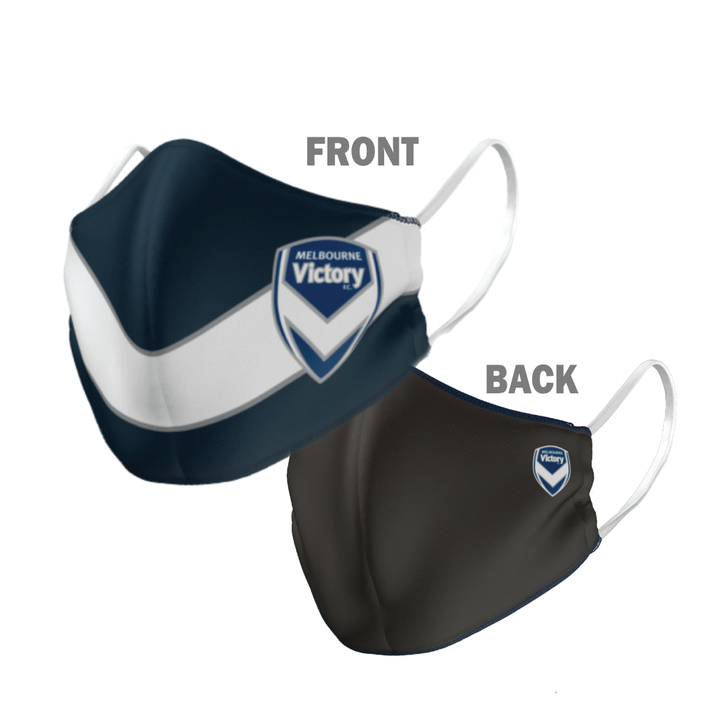 A-League Melbourne Victory Face Mask Reversible Washable: Sizes:Large ...