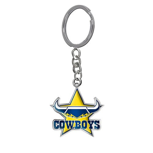 NRL North QLD Cowboys Enamel Logo Keyring - Very High Quality Gift ...