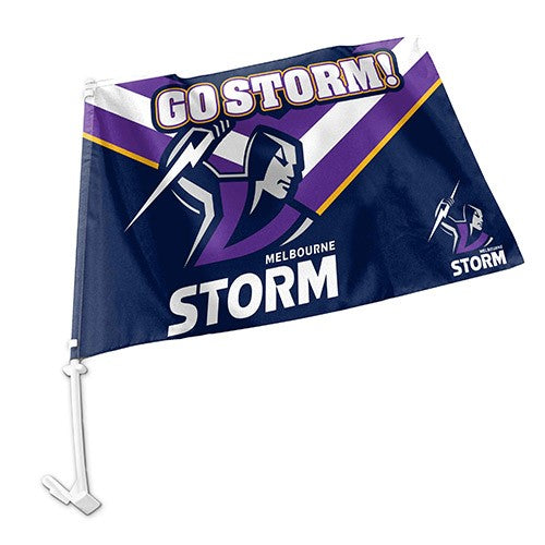 NRL Melbourne Storm - Car Flag - 49cm x 30cm Gift Present Fathers Day ...