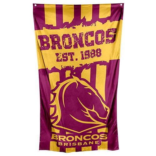 NRL Brisbane Broncos Cape/Wall Flag - 90cm x 150cm Gift Present Fathers ...
